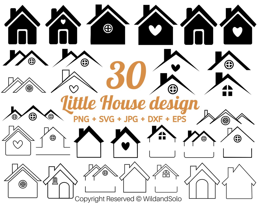 30 Little House Svg Bundle, Roof House Svg, Tiny House Svg ...