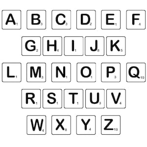 Scrabble Tiles Svg Bundle, Alphabet Scrabble Letter Tiles, Family ...
