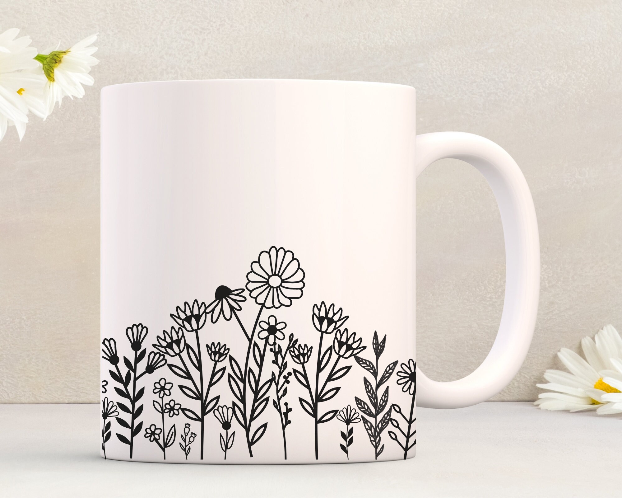 Wildflowers Svg Nature Svg Floral Frame Svg Wild Flower - Etsy