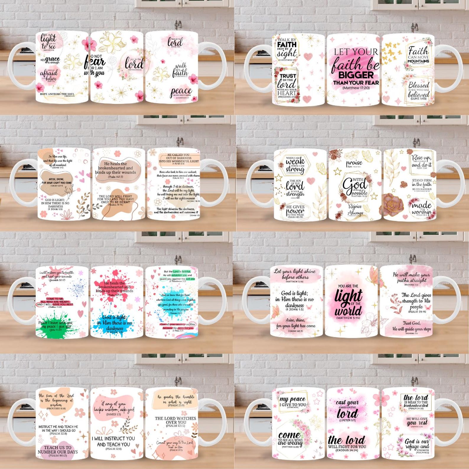 30 Bible Verse Mug Quotation Design,15 Oz Mug Design, Positive Quotes ...