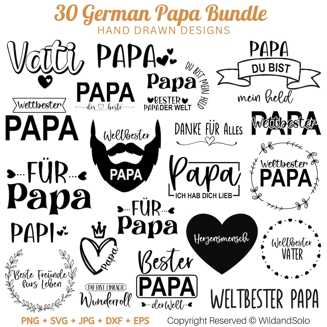 30 Bester Papa Svg Bundle, Papa Svg Bundle, Papa Zitat Svg, Plotterdatei Papa, Papa Svg, Vater ...