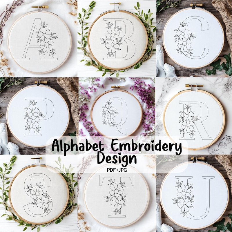 Hand Embroidery Letters - Etsy