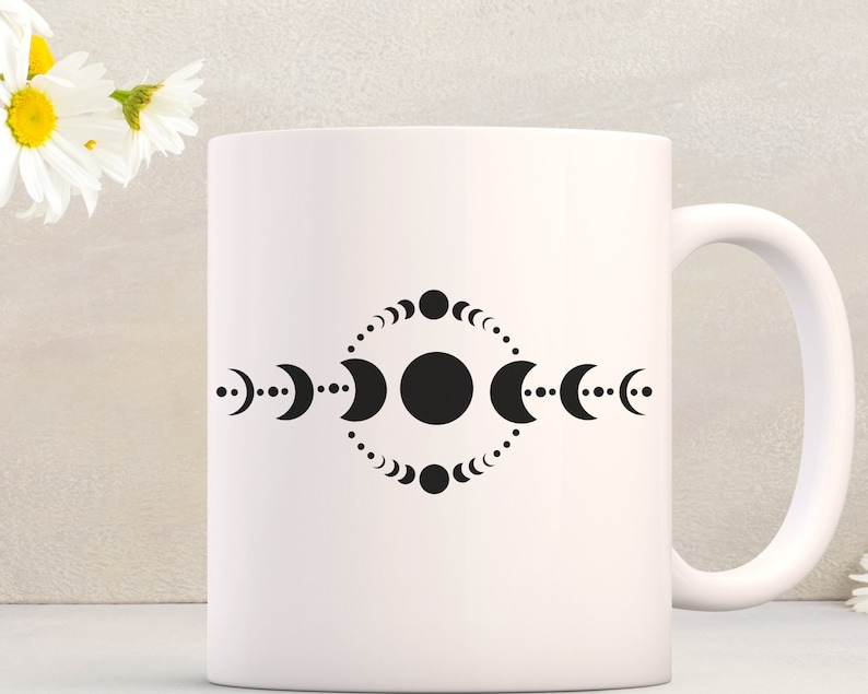 Moon Phase Svg Mystic Celestial Svg Crescent Moon Svg Cut - Etsy