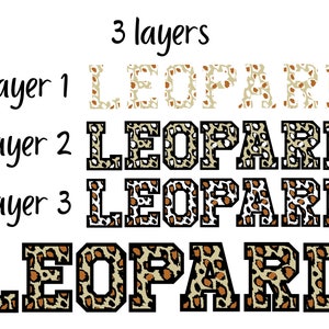 Leopard Alphabet Svg Font Bundle, Leopard Print Alphabet, Leopard Print ...