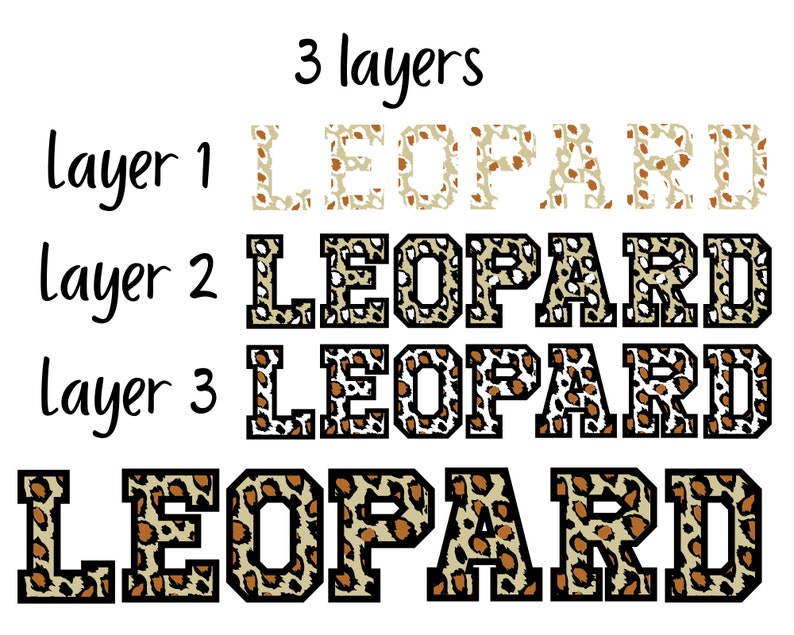 Leopard Alphabet Svg Font Bundle, Leopard Print Alphabet, Leopard Print ...