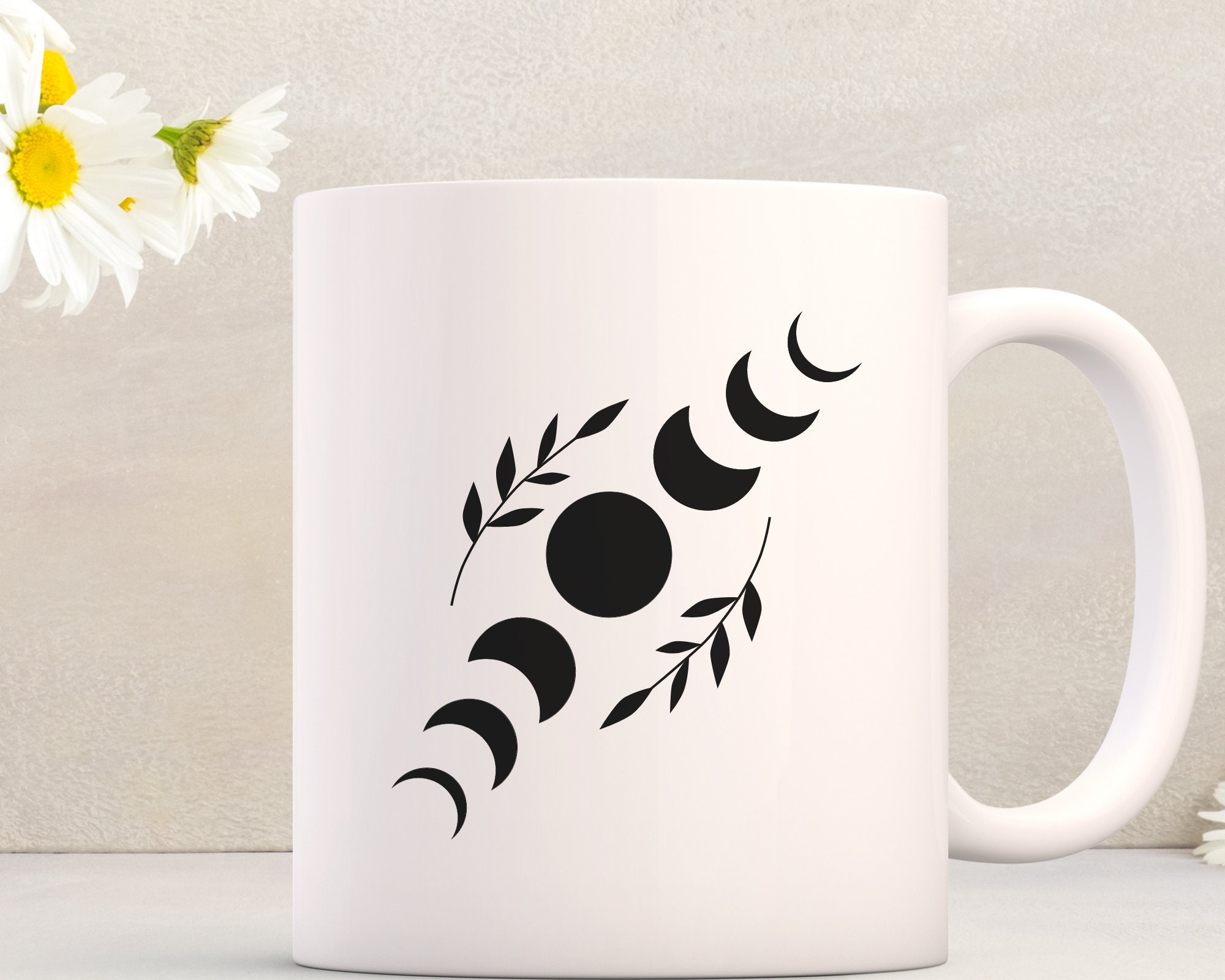 Moon Phase Svg Mystic Celestial Svg Silhouette PNG DXF - Etsy