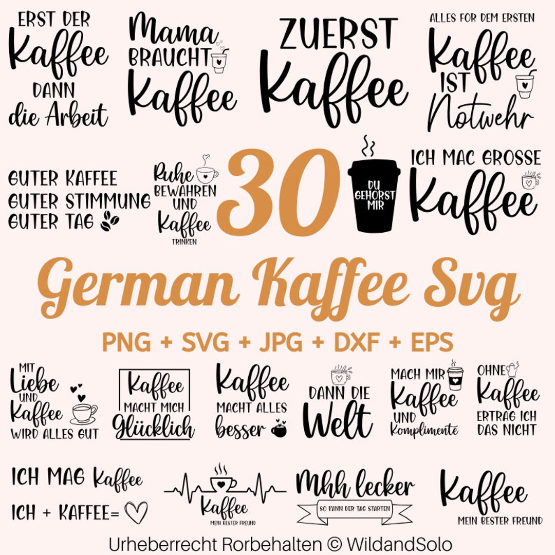 30 German Kaffee Plotter File Svg Bundle German Plotter Svg - Etsy