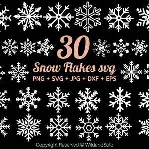 Snow Flakes Svg Bundle, Christmas Svg, Snow Flake SVG Cricut, Christmas ...