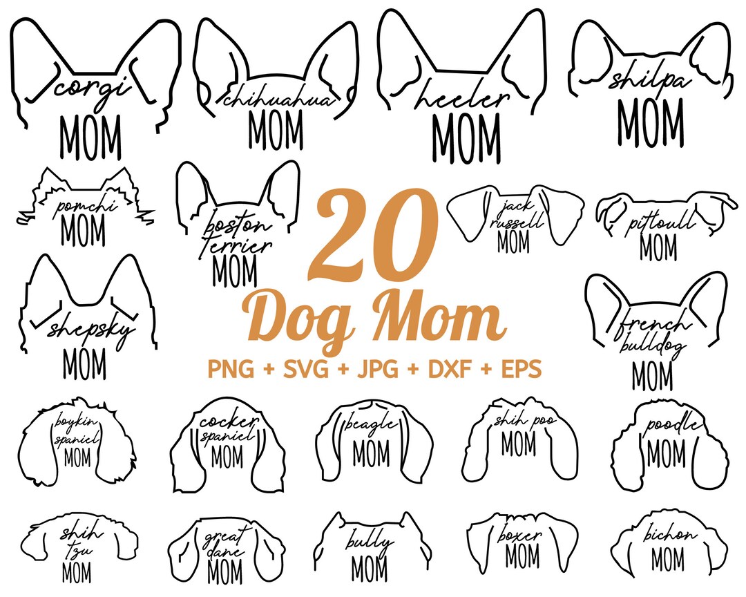 Dog Breed Svg Bundle, Dog Face Svg, Dog Svg Bundle, Dog Mama Svg, Dog ...
