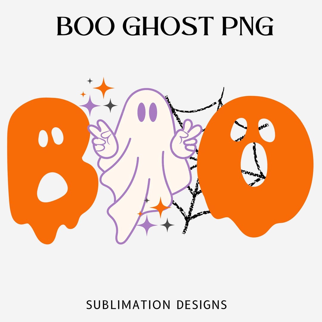 Boo Ghost PNG, Cute Ghost, Halloween Pumpkin Png, Spooky Season Png ...