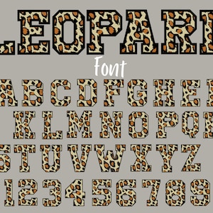 Leopard Alphabet Svg Font Bundle, Leopard Print Alphabet, Leopard Print ...