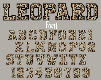 Leopard Alphabet Svg Font Bundle, Alphabet Letters Svg Bundle, Leopard ...