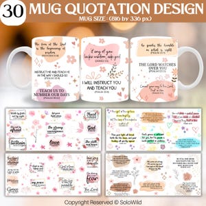 Bible Verse Mug Quotation Design,11 Oz Mug Design, Positive Quotes Png ...
