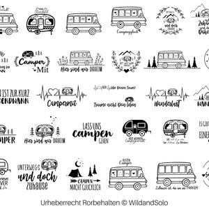 30 Plotterdatei Camping Wohnwagen SVG Bundle Plotterdatei - Etsy Australia