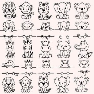 Safari Animals Keychain SVG Bundle, Student Name Tag, School Classroom ...