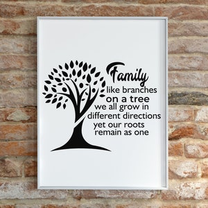 Family Tree With Quotation Svg Bundle, Family Reunion Svg, Tree of Life ...