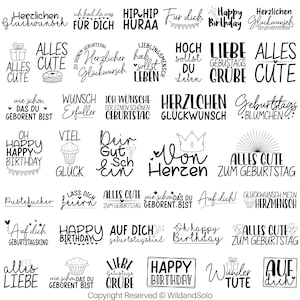 40 Geburtstag Plotterdatei Svg Bundle, Birthday Plotter File, Alles Gute Zum Geburtstag Svg ...