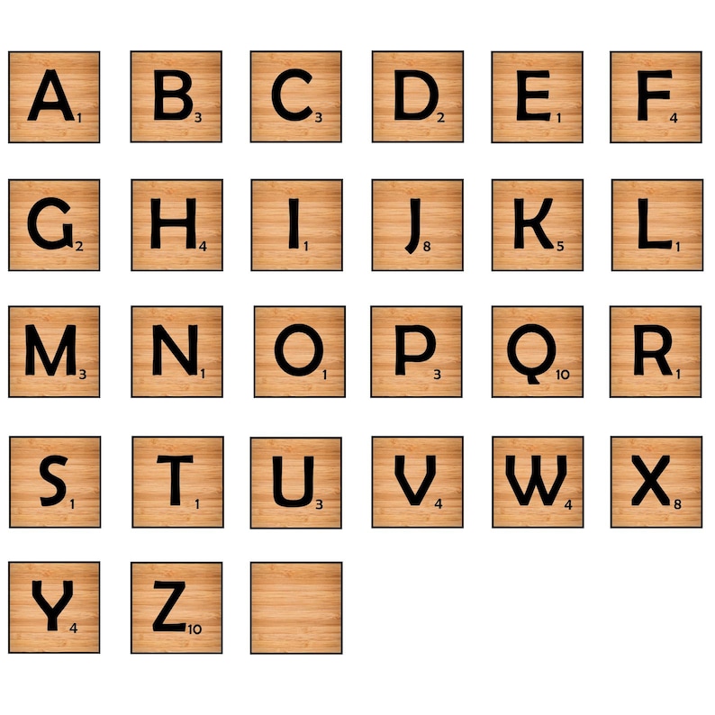 Scrabble Tiles Svg Bundle, Alphabet Scrabble Letter Tiles, Family ...