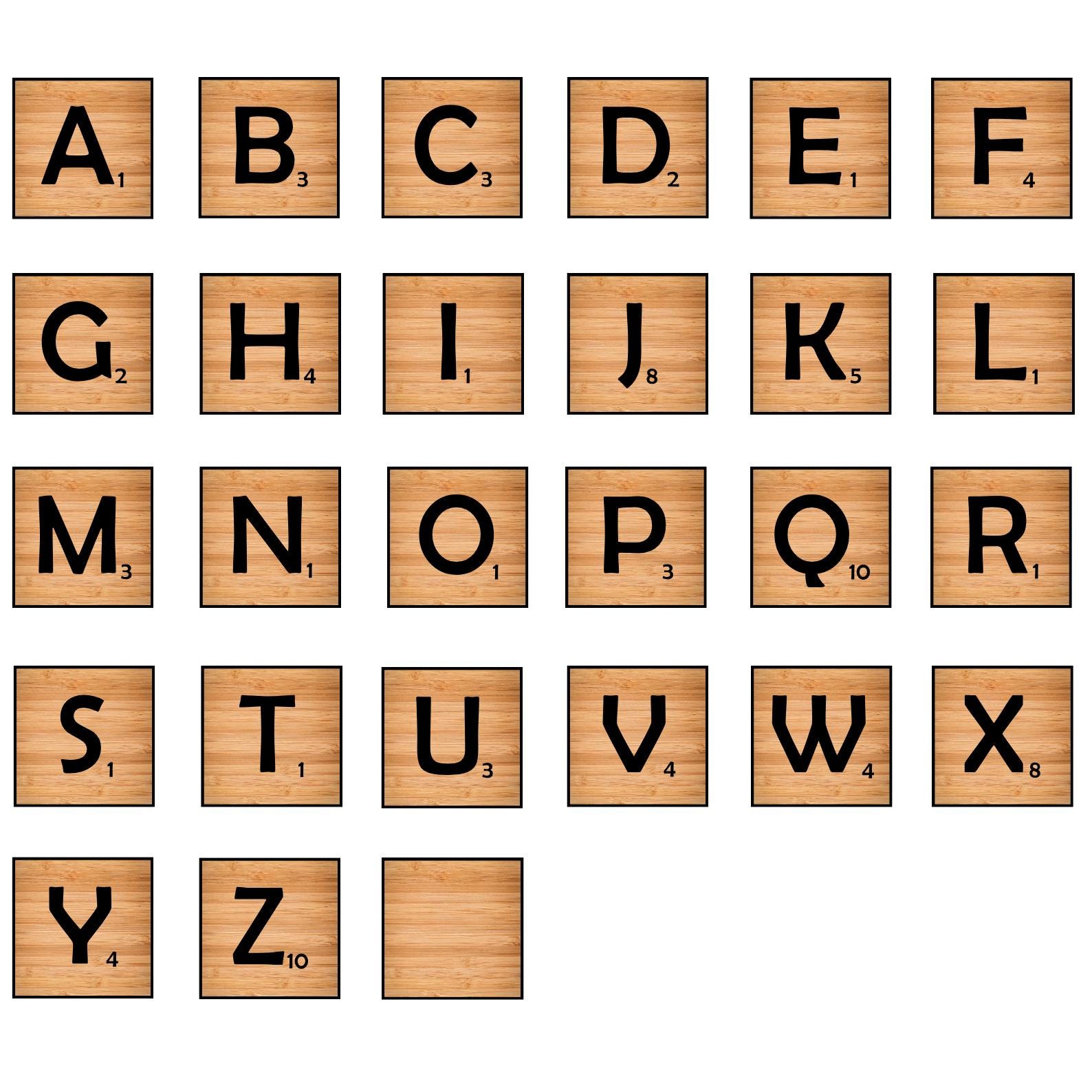 Scrabble Tiles Svg Bundle, Alphabet Scrabble Letter Tiles, Family ...