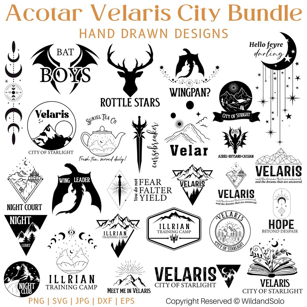 91 Acotar Velaris City Svg Bundle, Velaris City of Starlight ACOTAR ...