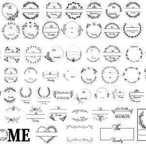 100+monogram Frame Svg Bundle, Floral Frame Svg, Wreath Frame Svg ...