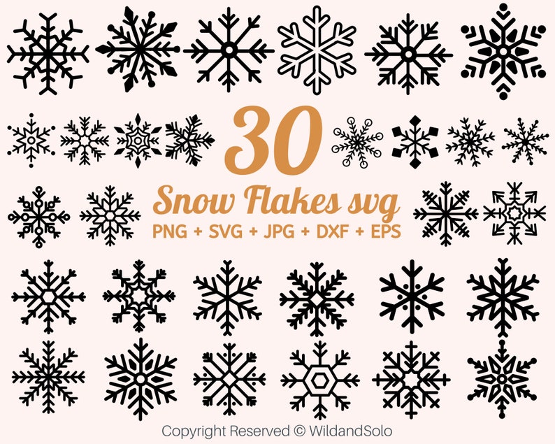 Snow Flakes Svg Bundle Snowflakes SVG Snow Svg Winter Svg - Etsy