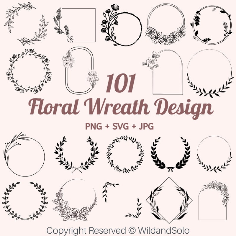 Split Wreath Svg - Etsy
