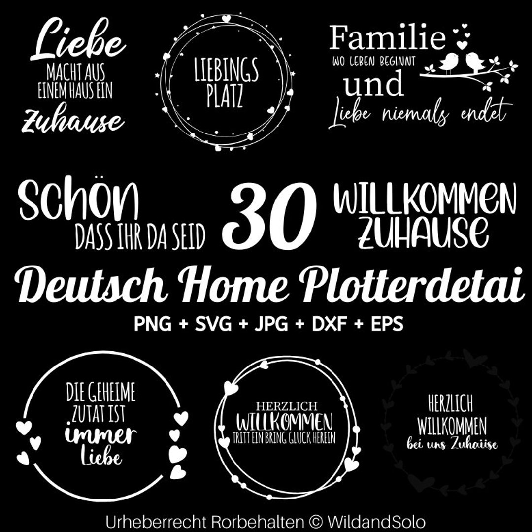 30 Home Lettering Sayings Svg House Heart Love Botanical Svg - Etsy