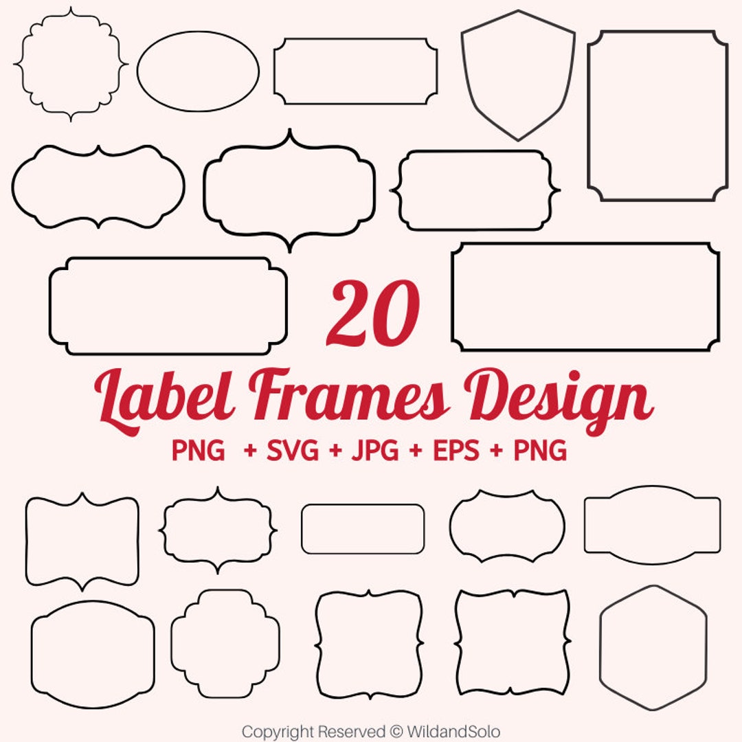 Label Frames SVG, Shapes Svg, Label Svg, Vintage Frames Svg, Label ...