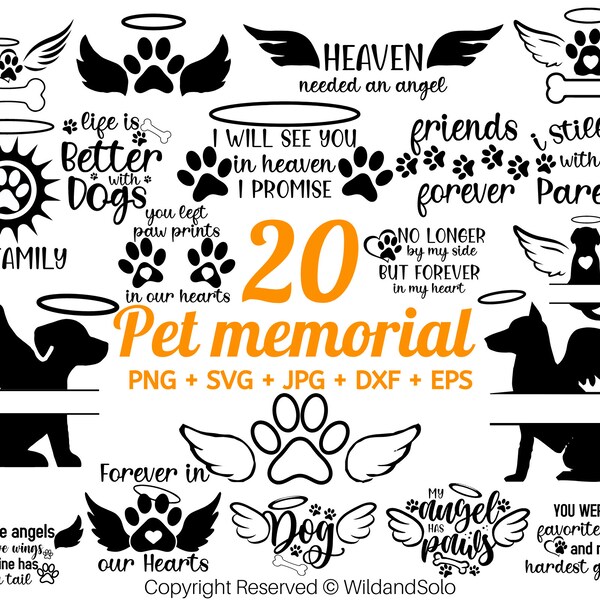 Paw Prints Angel Svg - Etsy