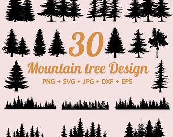 30 Mountain Forest SVG Bundle, Forest Tree Svg, Forest Svg, Palm Tree ...