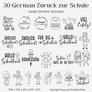 30 German Saying Svg Bundle, Back to School Svg, German Design, First ...