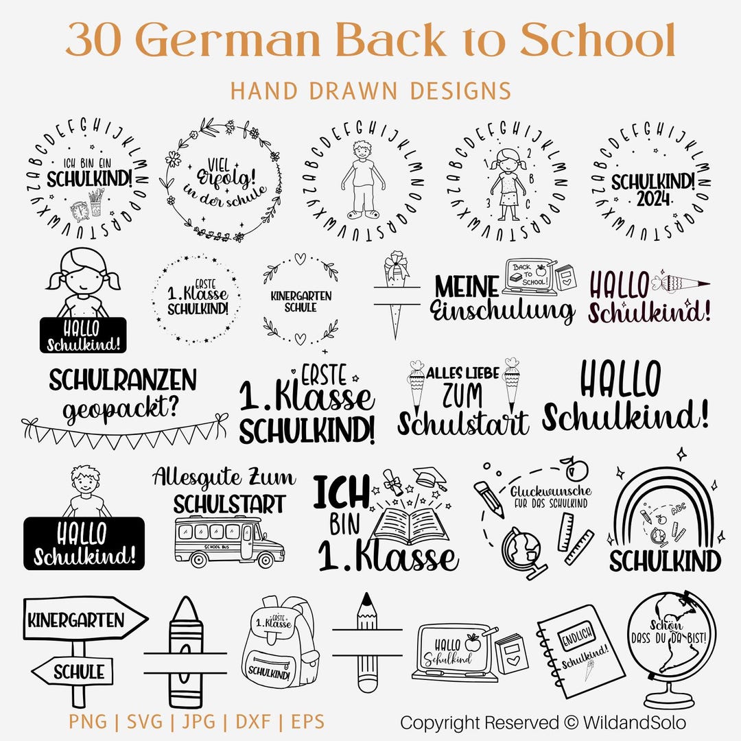 German Zurück Zur Schule Plotter File Svg, Back to School Svg, German ...