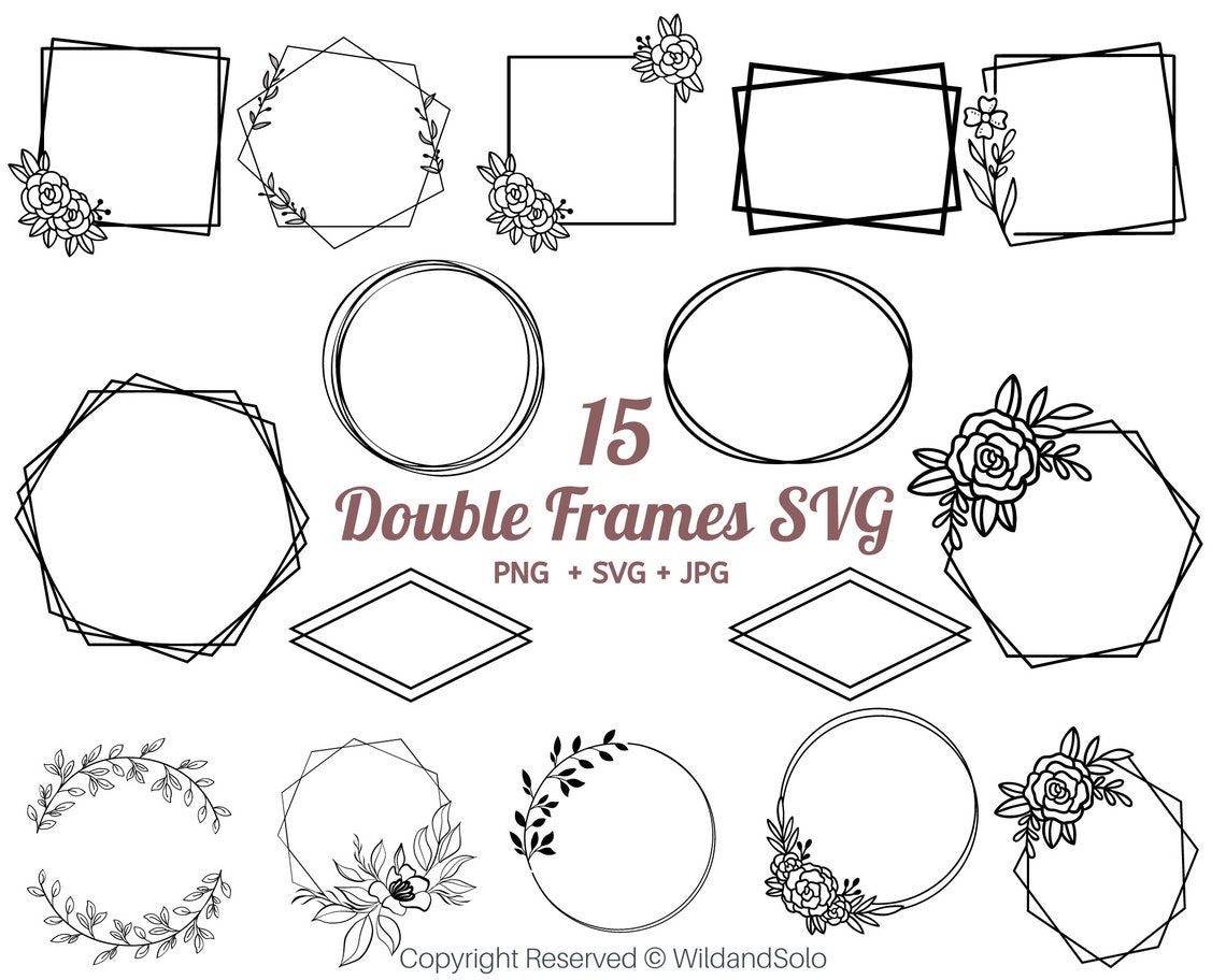 Double Frame SVG Label Svg Vintage Frames Svg Square Frame - Etsy