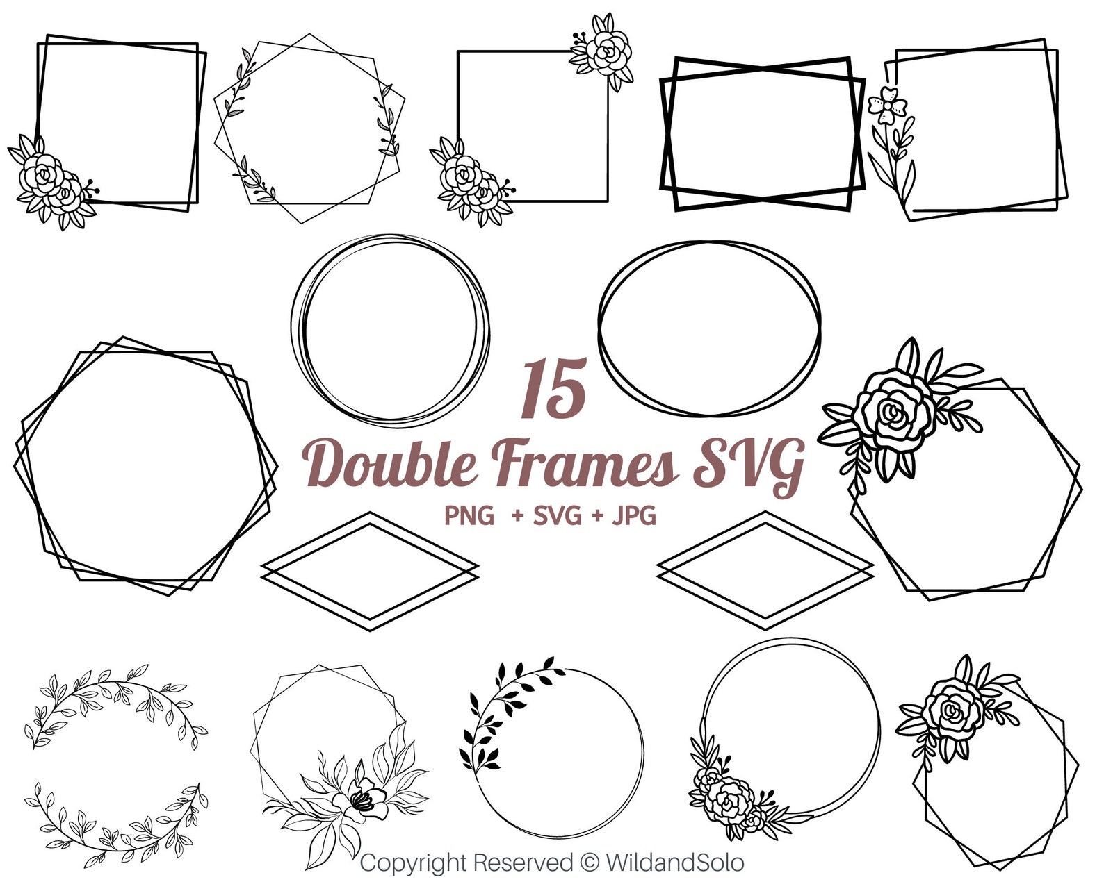 Double Frame SVG Label Svg Vintage Frames Svg Square Frame - Etsy