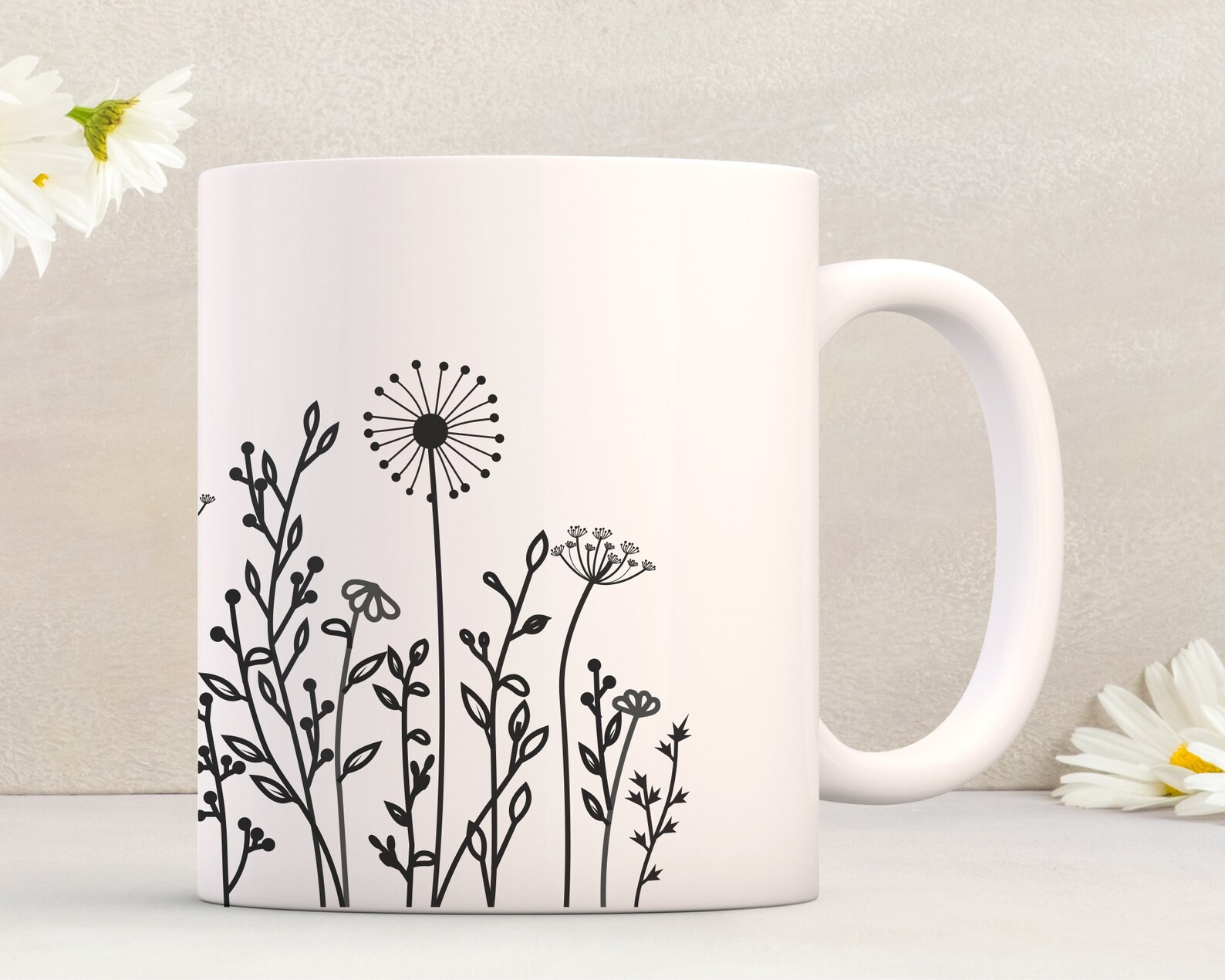 Wildflowers Svg Bouquet SVG Floral Frame Svg Wild Flower - Etsy