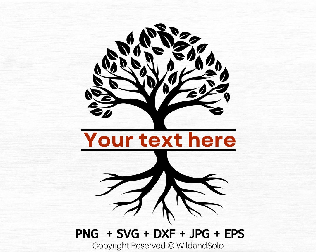 Tree of Life Monogram Svg, Tree With Roots Svg, Family Tree Svg, Tree ...