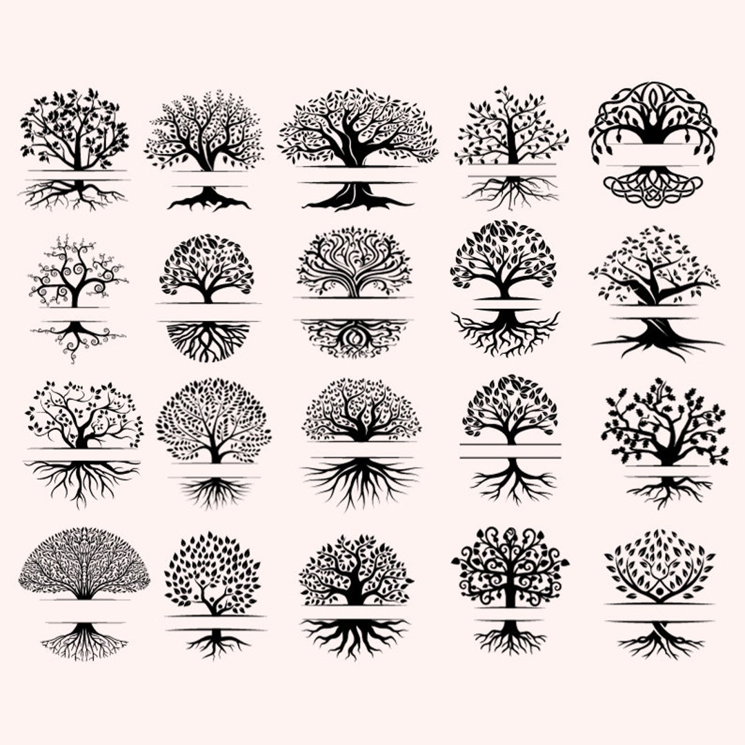 20 Tree of Life Monogram Svg, Tree Roots Svg, Our Roots SVG, Family ...