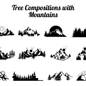54 Mountain and Forest SVG Bundle Trees Svg Forest Svg - Etsy