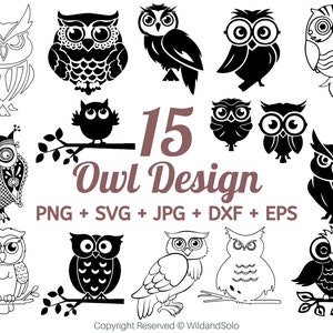 Owl SVG Bundle Owl Clipart Birds SVG Bundle Owl Cut File - Etsy