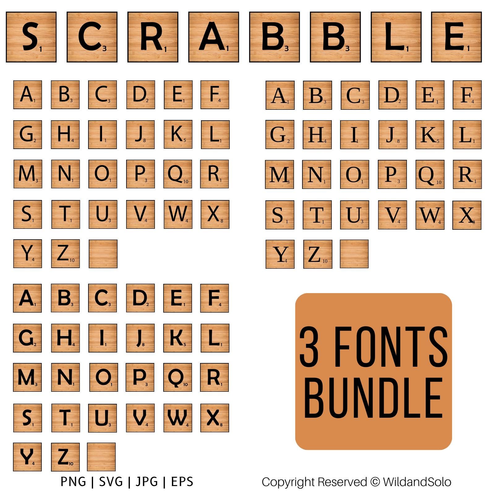 Scrabble Tiles Svg Bundle, Alphabet Scrabble Letter Tiles, Family ...