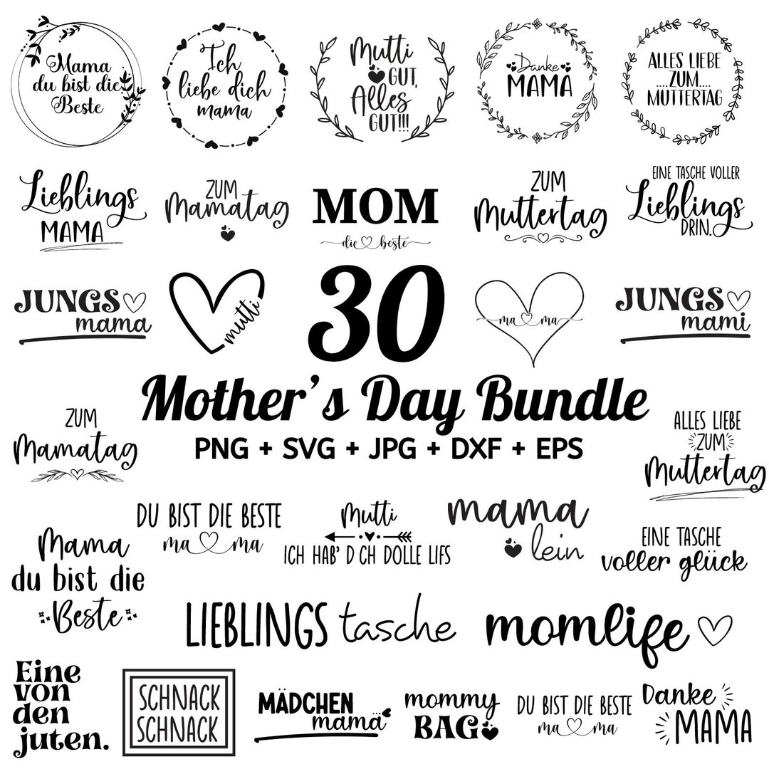 Muttertag SVG Bundle, Mutter Zitate, Muttertags Design, Mama SVG ...