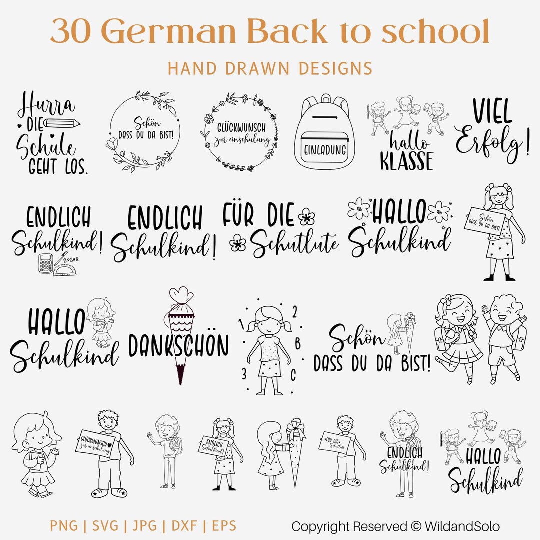 German Back to School Svg, German Design, First Day in School Svg ...