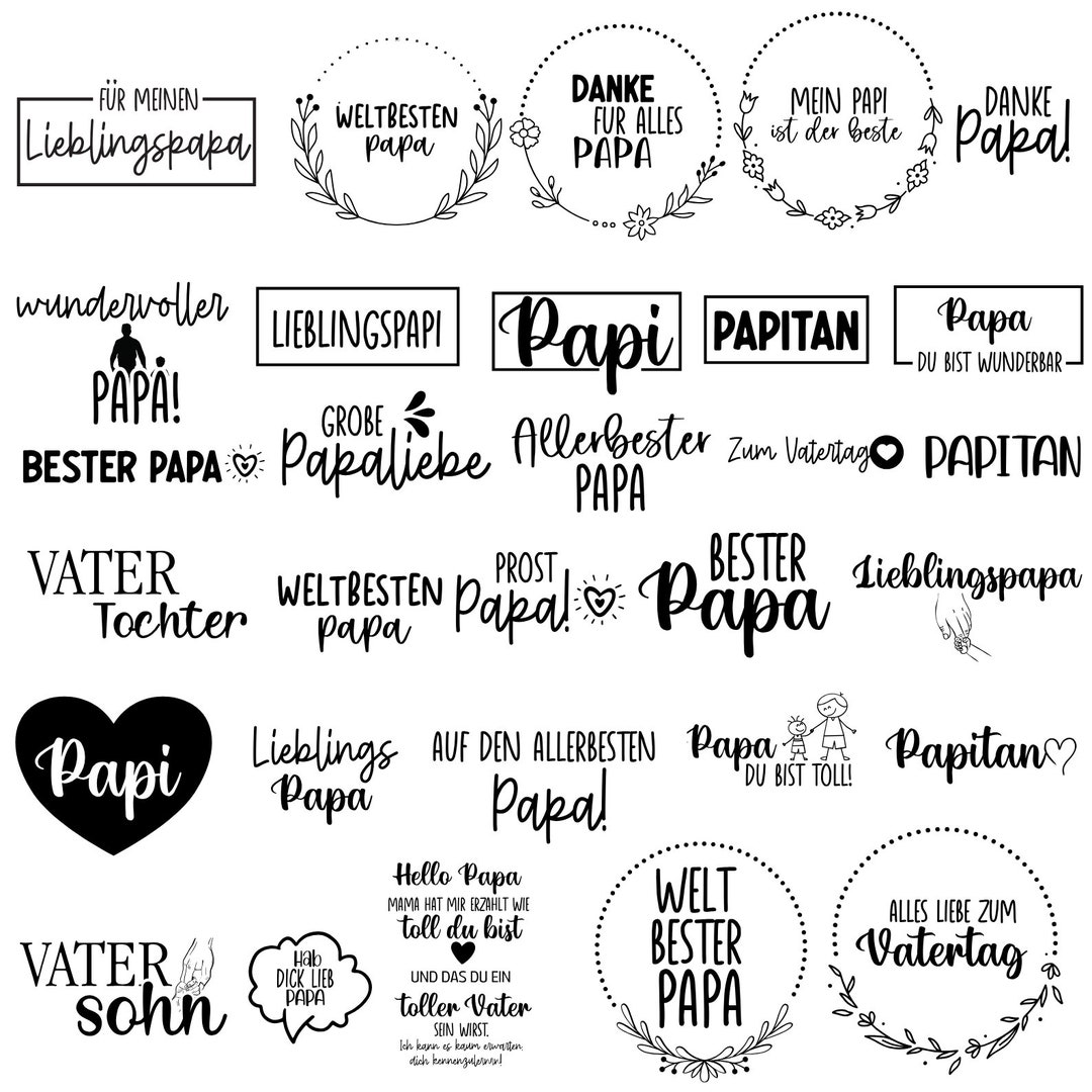 Bester Papa Svg Bundle, Papa Svg Bundle, Papa Zitat Svg, Plotterdatei ...