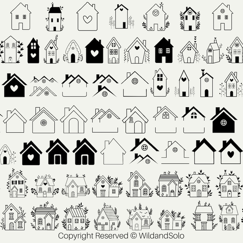 Cute House Roof Svg - Etsy