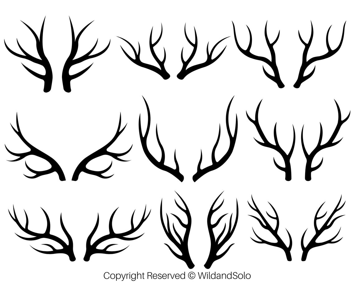 Elk Antler Svg Reindeer Antlers Svg Girl Antlers SVG Boy - Etsy