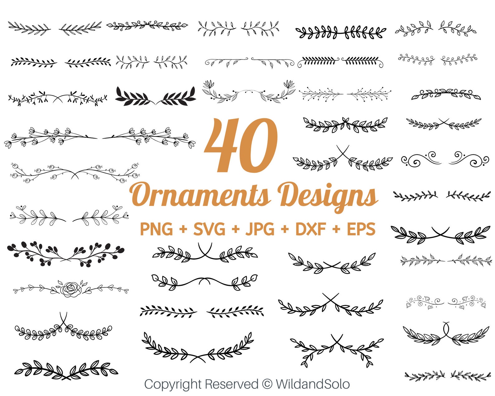 40 Floral Divider Svg, Leaf Divider Svg, Floral Divider Svgs ...