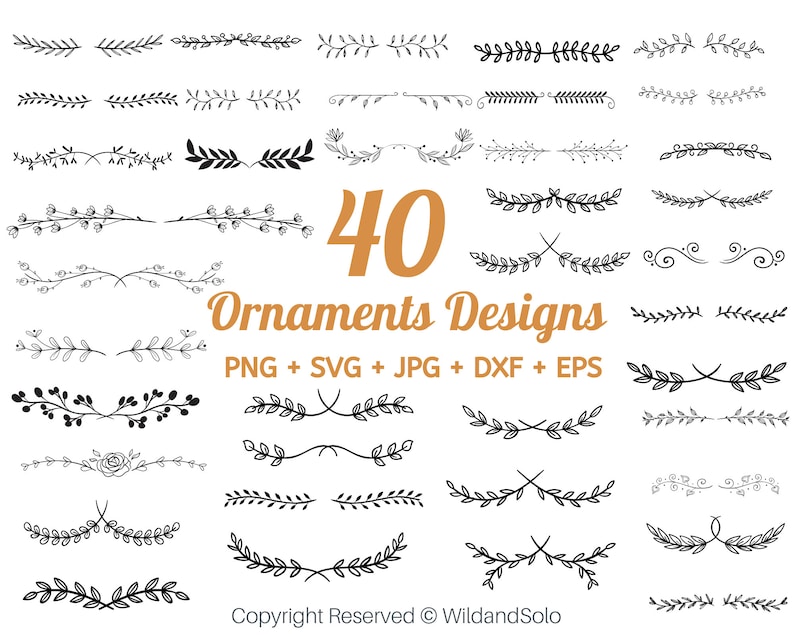 40 Floral Divider Svg Leaf Divider Svg Floral Divider Svgs - Etsy