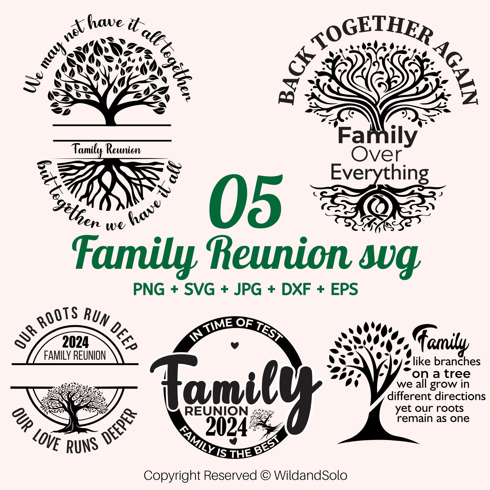 Family Tree With Quotation Svg Bundle, Our Love Runs Deeper, Family ...
