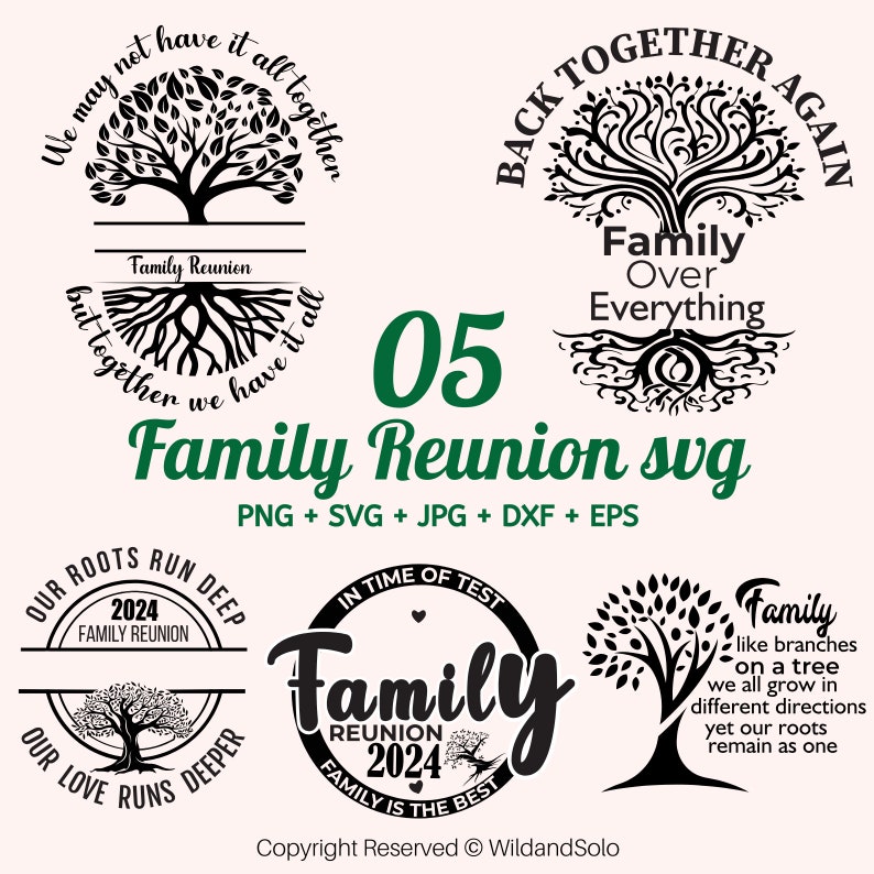 Family Tree With Quotation Svg Bundle, Our Love Runs Deeper, Family ...